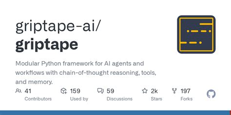 Github Griptape Aigriptape Modular Python Framework For Ai Agents And Workflows With Chain