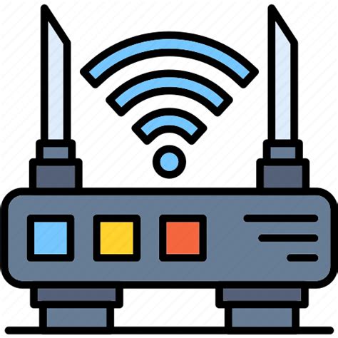 Router Internet Network Outlined Technology Wifi Wireless Icon Download On Iconfinder