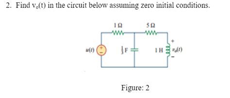 solved find v 0 t in the circuit below assuming zero