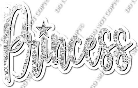 Light Silver Cursive Sparkle Cursive Princess Statement W Variant Sign Swag Usa