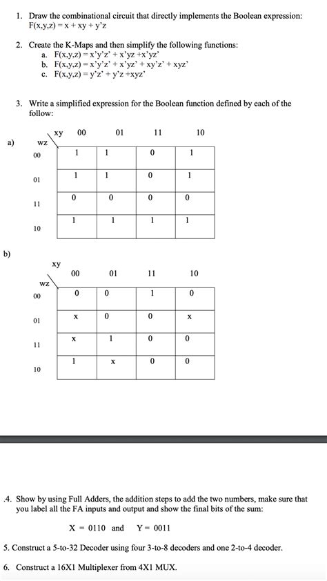 Solved Draw The Combinational Circuit That Directly