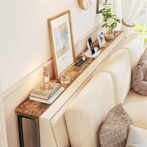 17 Stories Console Table With Outlet Sofa Table Behind Wayfair