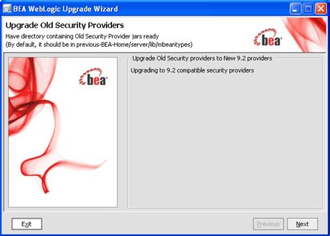 Upgrading A Security Provider