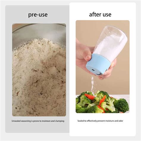 1 To 4 Pieces Kitchen Push Dosing Salt Shaker Salt Controller Jar Salt