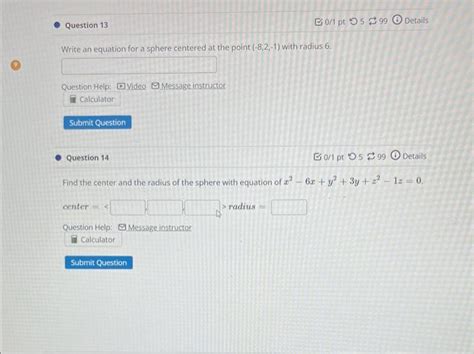 Write An Equation For A Sphere Centered At The Point