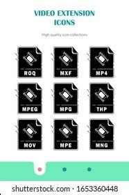 Document Extension File Format Movie Page Stock Vector Royalty Free Shutterstock