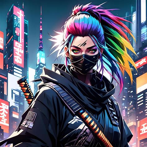 Download Cyberpunk Mariko Yashada Black Dragon Society Royalty Free