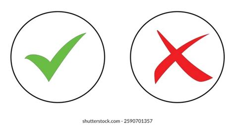 Check Mark Cross Icon Correct Incorrect Stock Vector Royalty Free 2590701357 Shutterstock