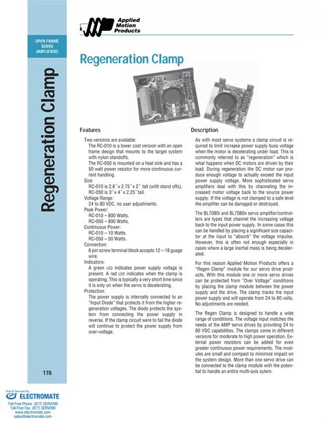 Amp Regen Clampspecsheet Pdf