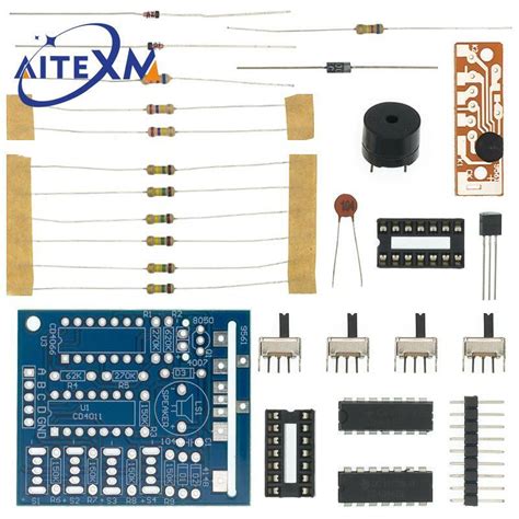 16 음악 사운드 박스 16 보드 16 톤 전자 모듈 Diy 키트 부품 부품 Arduino용 납땜 연습 학습 키트 활성 구성 요소