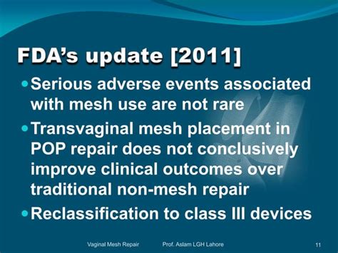 Vaginal Mesh Repair PPTX