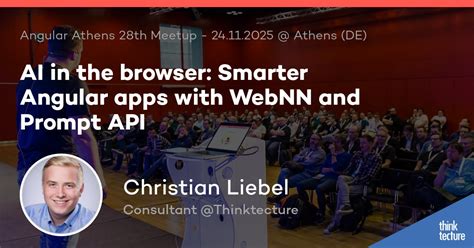 Ai In The Browser Smarter Angular Apps With Webnn And Prompt Api Thinktecture Ag
