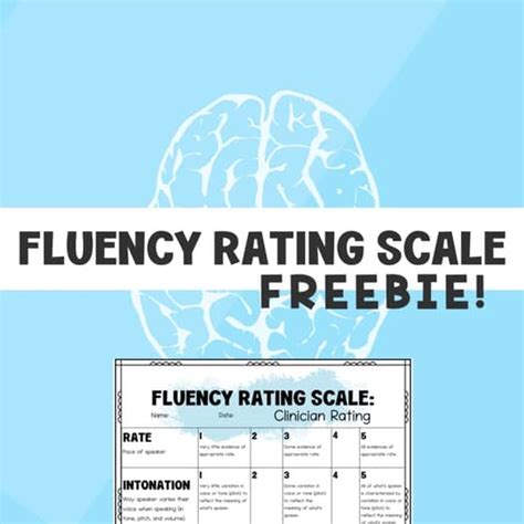 Fluency Rating Scale Stuttering Cluttering Evaluation Assessment