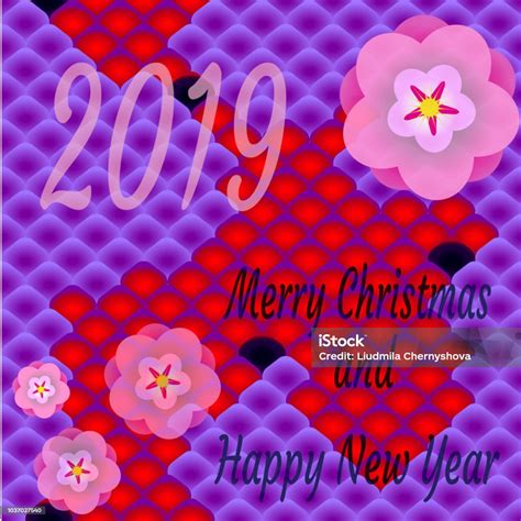 국가 오리엔탈 패턴 멀티 배경 텍스트2019 행복 한 새 해와 메리 크리스마스 오리엔탈 스타일에서 축제 엽서 색깔의 잉어 잉어 물고기 비늘 12월에 대한 스톡 벡터 아트 및