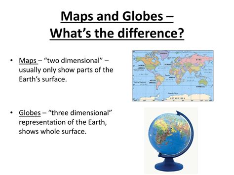 Difference Between Maps And Globes Worksheets