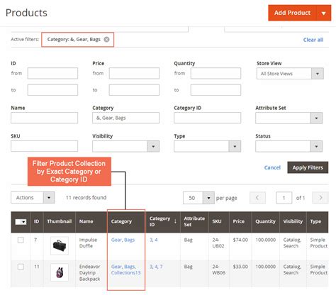 Magento 2 Admin Product Grid With Category Extension Filter Product