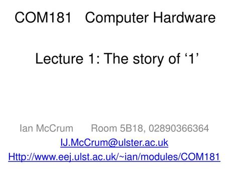 Ppt Com181 Computer Hardware Powerpoint Presentation Free Download