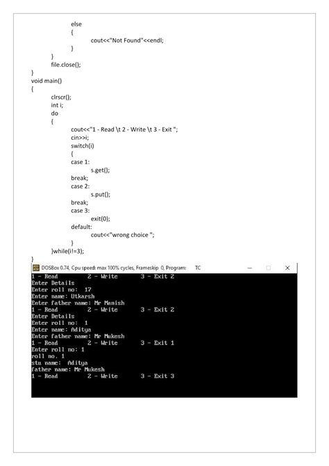 Class 12 Computer Practicals