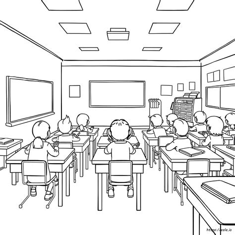 In The Classroom Coloring Pages