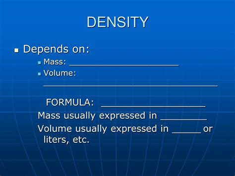 Ppt Understanding Density Comparing Materials And Their Properties