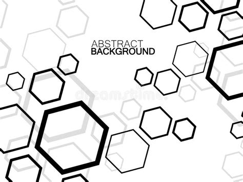 Abstract Hexagon Background Molecular Structure Geometric Shape With Hexagons Stock Vector