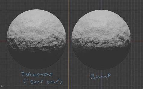 Bump Node Vs Displacement Node Bump Only Materials And Textures