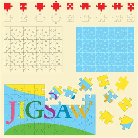 Jigsaw Puzzle Pieces Vectors 11926556 Vector Art At Vecteezy