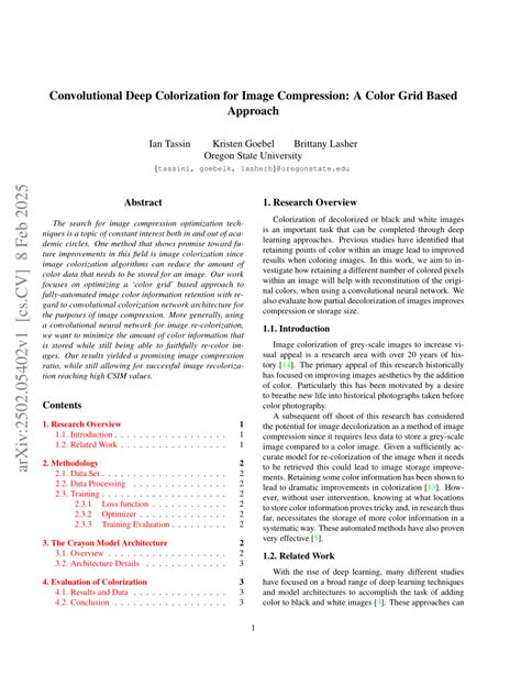Pdf Convolutional Deep Colorization For Image Compression A Color