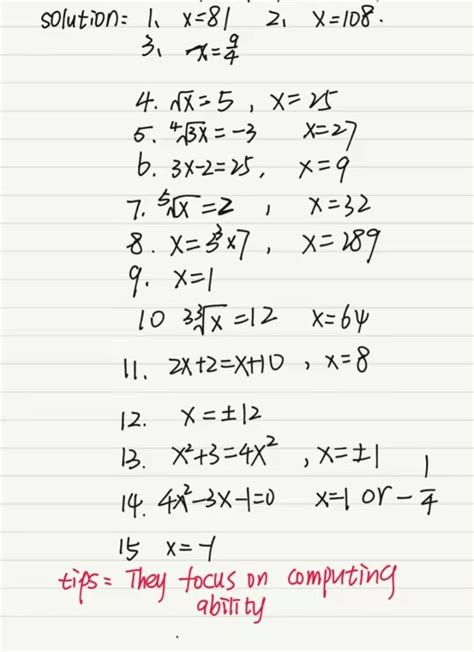 Solved Solve The Following Equations Show Your Solutions 1 Sqrt X 9 11 Sqrt 2x 2 Sqrt X