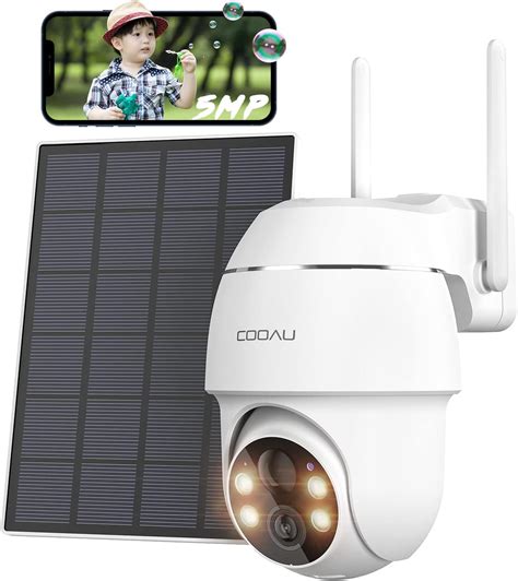 Jp 【500万高画素 ・遠距離も超精細】cooau 防犯カメラ 屋外 ワイヤレスwifi 5mp1944p 遠距離