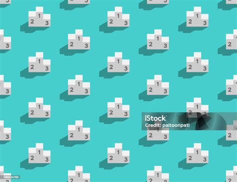 스포츠 포디엄 3d 아이소메트릭 원활한 패턴 우승자 컨셉 포스터 및 소셜 배너 포스트 디자인 일러스트레이션 복사 공간 벡터 Eps 10 계급에 대한 스톡 벡터 아트 및 기타