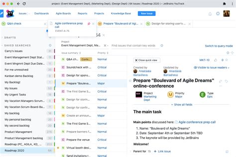 Issue Tracking Features YouTrack