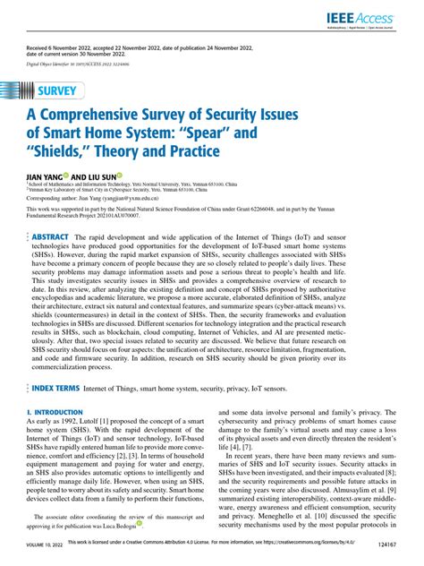 A Comprehensive Survey Of Security Issues Of Smart Home System Spear And Shields Theory And