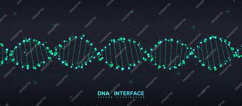 Premium Vector Dna Interface Concept Modern Technology And Scientific