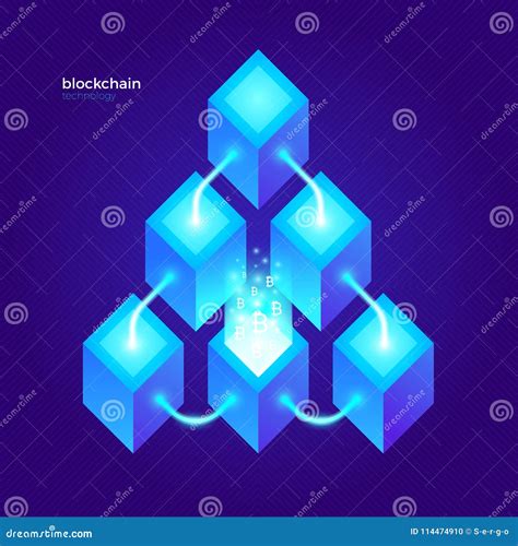 Cryptocurrency Data Abstract Design Blockchain Illustration Concept