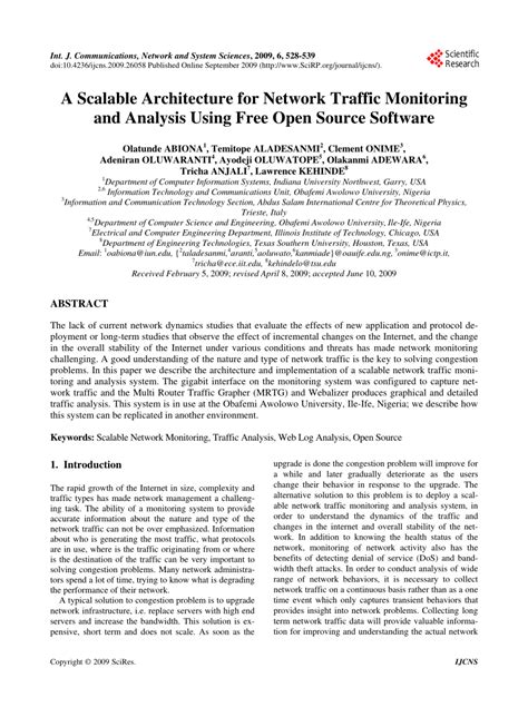 Pdf A Scalable Architecture For Network Traffic Monitoring And Analysis Using Free Open Source