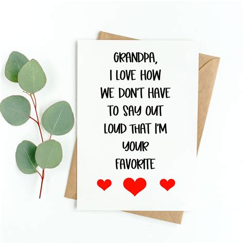 Card For Grandpa Funny Birthday Card For Grandfather Fathers Etsy