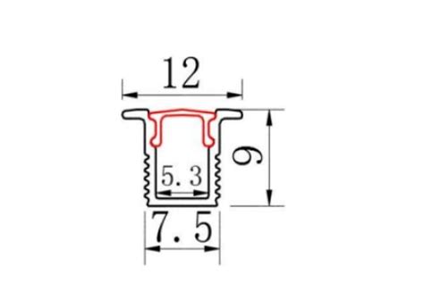 Профил ал за ЛЕД лента за Вкопаване МИНИ 3м Осветление за мебели разклонители сензори