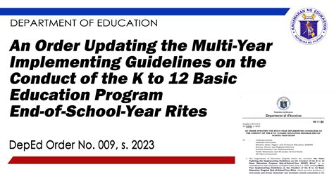 an order updating the multi year implementing guidelines on the conduct