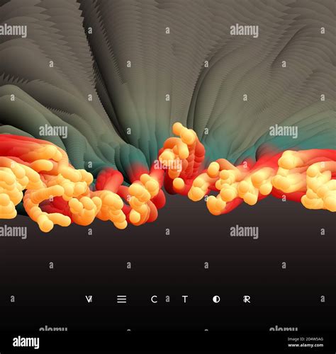 Array With Dynamic Emitted Particles Abstract Background 3d Vector