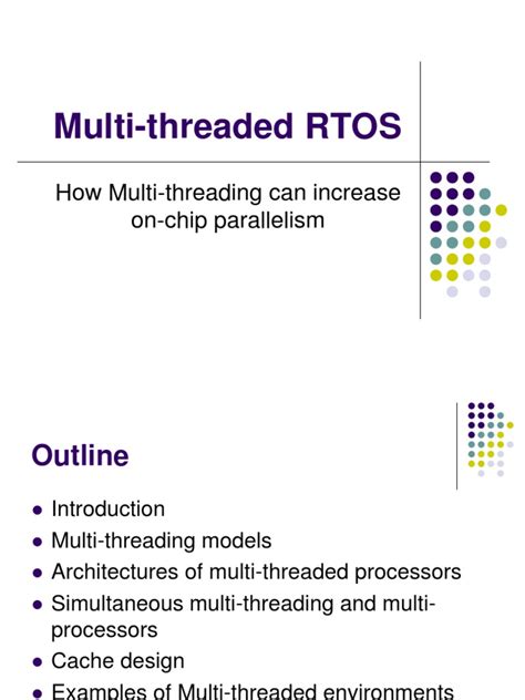 Multi Threadedrtos Pdf Thread Computing Parallel Computing