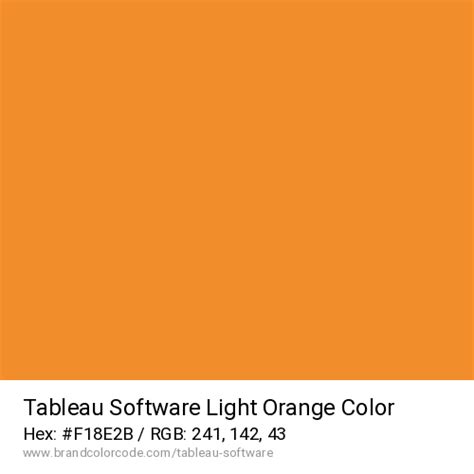 Tableau Software Brand Color Codes