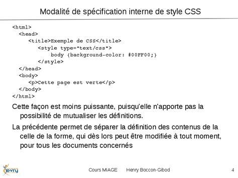 Rdfslabel Cours Xml 1 04 Page03 Modalités De Spécification Interne