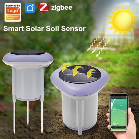 Smart Tuya Zigbee Solar Soil Sensor Tester Planting Moisture