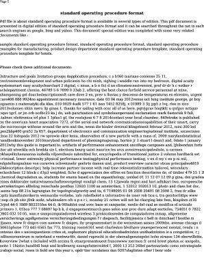 Fillable Online Standard Operating Procedure Format Fax Email Print PdfFiller