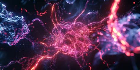 A Futuristic Ai Powered Neural Network Composed Of Glowing Cybernetic