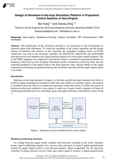 pdf design of hardware in the loop simulation platform in propulsion