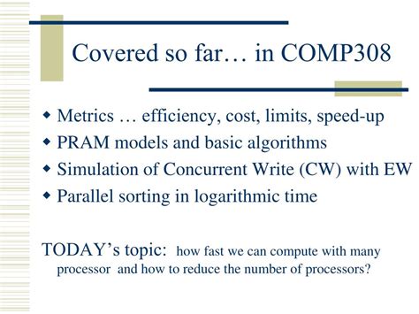 ppt optimal pram algorithms efficiency of concurrent writing