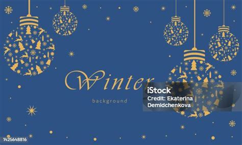 황금빛 반짝이는 요소 공이있는 겨울 배경 새해 복 많이 받으세요 인사말 카드 새해 포스터 템플릿 격리된 벡터 일러스트레이션 눈송이 공의 실루엣 크리스마스 트리 12월에 대한