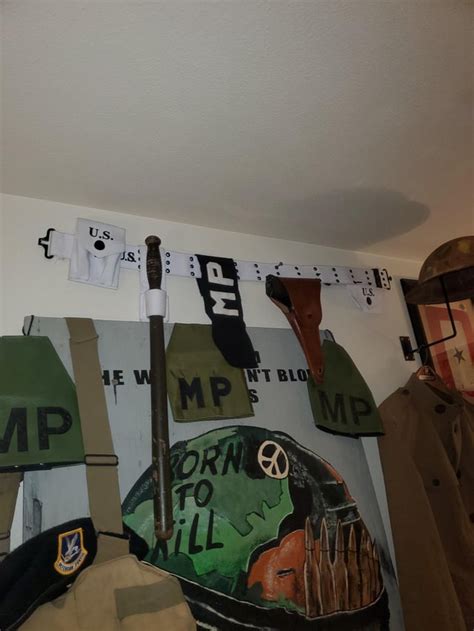 Got A Us Army Mp Garrison Belt And Decided To Nail It To My Wall Does It Look Good R